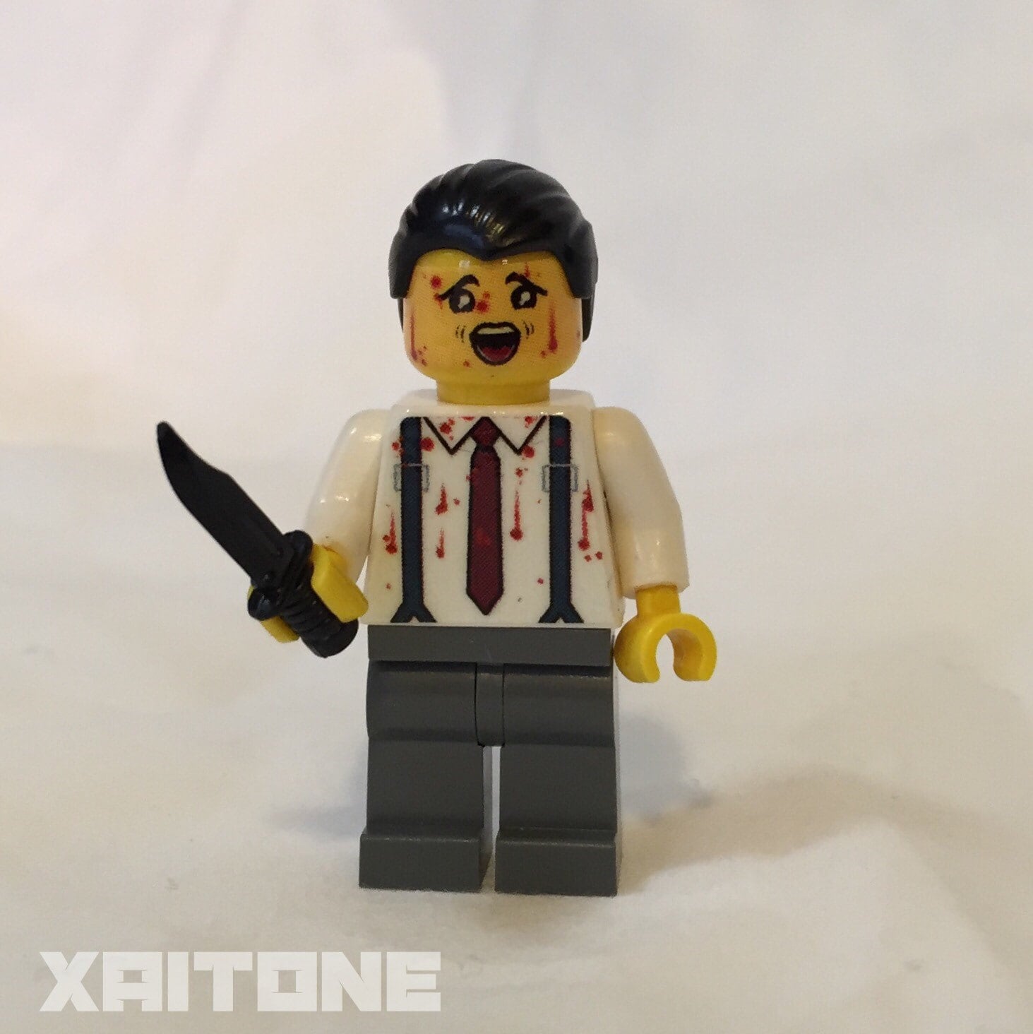 PSYCHOTIC AMERICAN. Custom Killer Lego Minifig / Minifigure