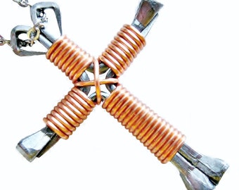 Horseshoe Nail Cross Necklaces by Nailcrosses on Etsy