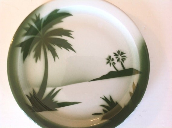 vintage jackson china miami pattern china plate feel those