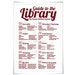 Dewey Decimal System Art Print Library Poster School