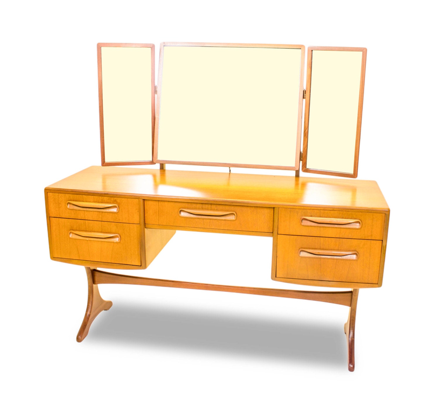 G Plan Vanity or dressing table with triple Mirrors, Mid Century ...