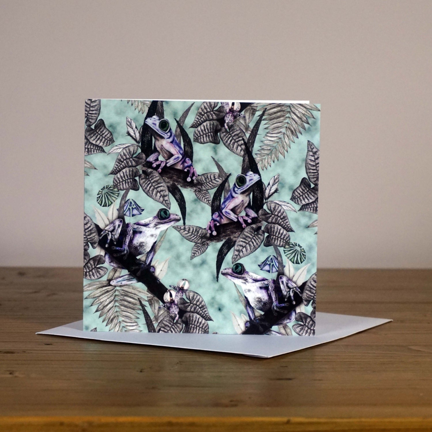 Tree Frog Greetings Card by HayleyLouiseCrann on Etsy