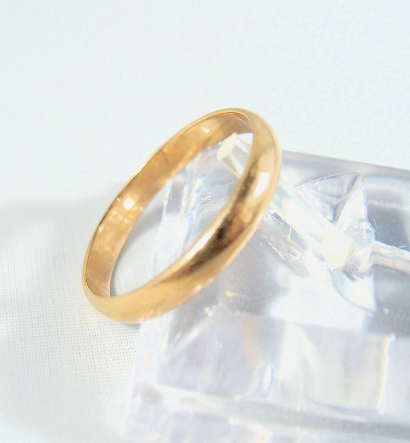 18K solid gold wedding ring 18 carat everyday gold band