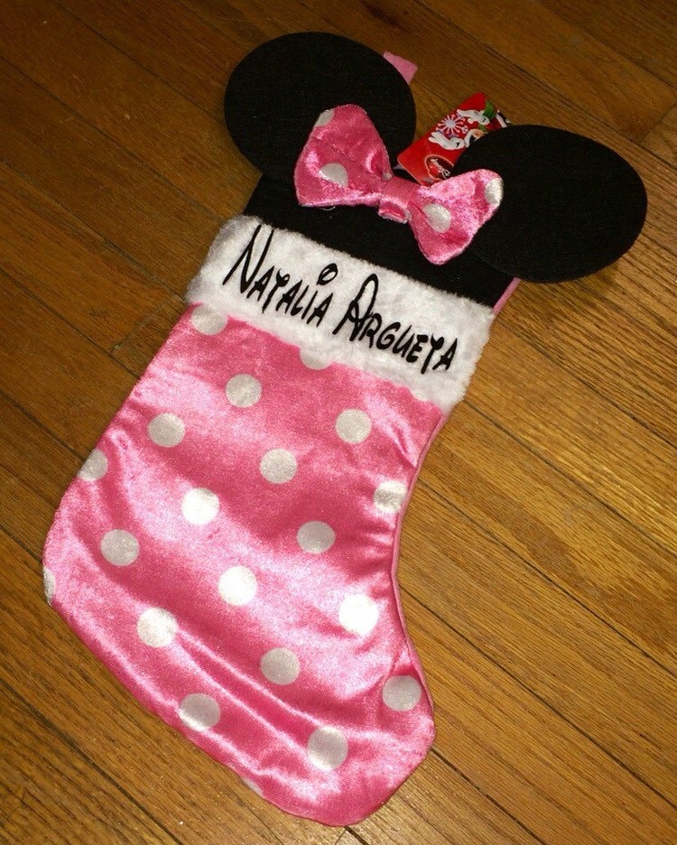 Personalized Minnie Mouse Christmas Stocking by BitsNPiecesBySK