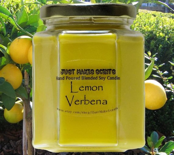 Lemon Verbena Candle - Homemade Blended Soy Lemon Verbena Candle - Free ...