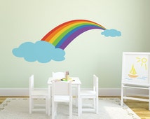 Unique rainbow wall sticker related items | Etsy
