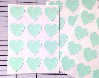 Popular items for mint green heart on Etsy