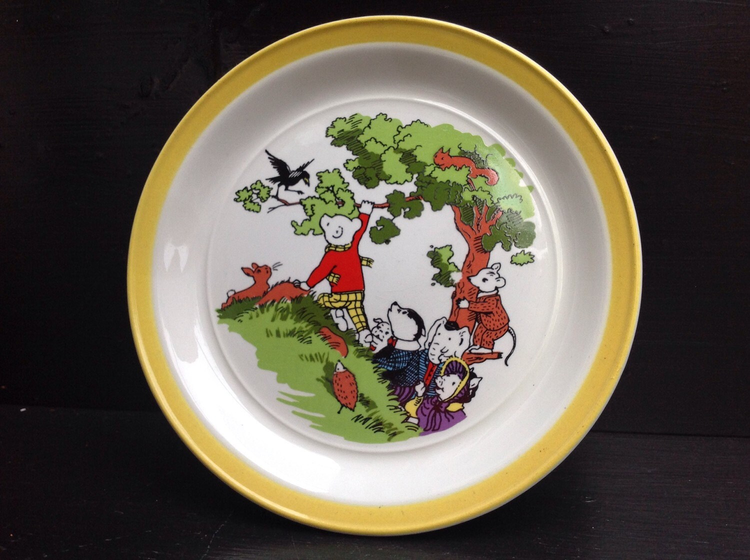 Rupert Bear Plate by Barrets of Staffordshire. Circa 1970’s – Haute Juice