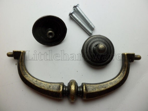124mm length antique brass drop handles / dresser drawer