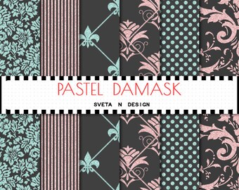 Damask background | Etsy
