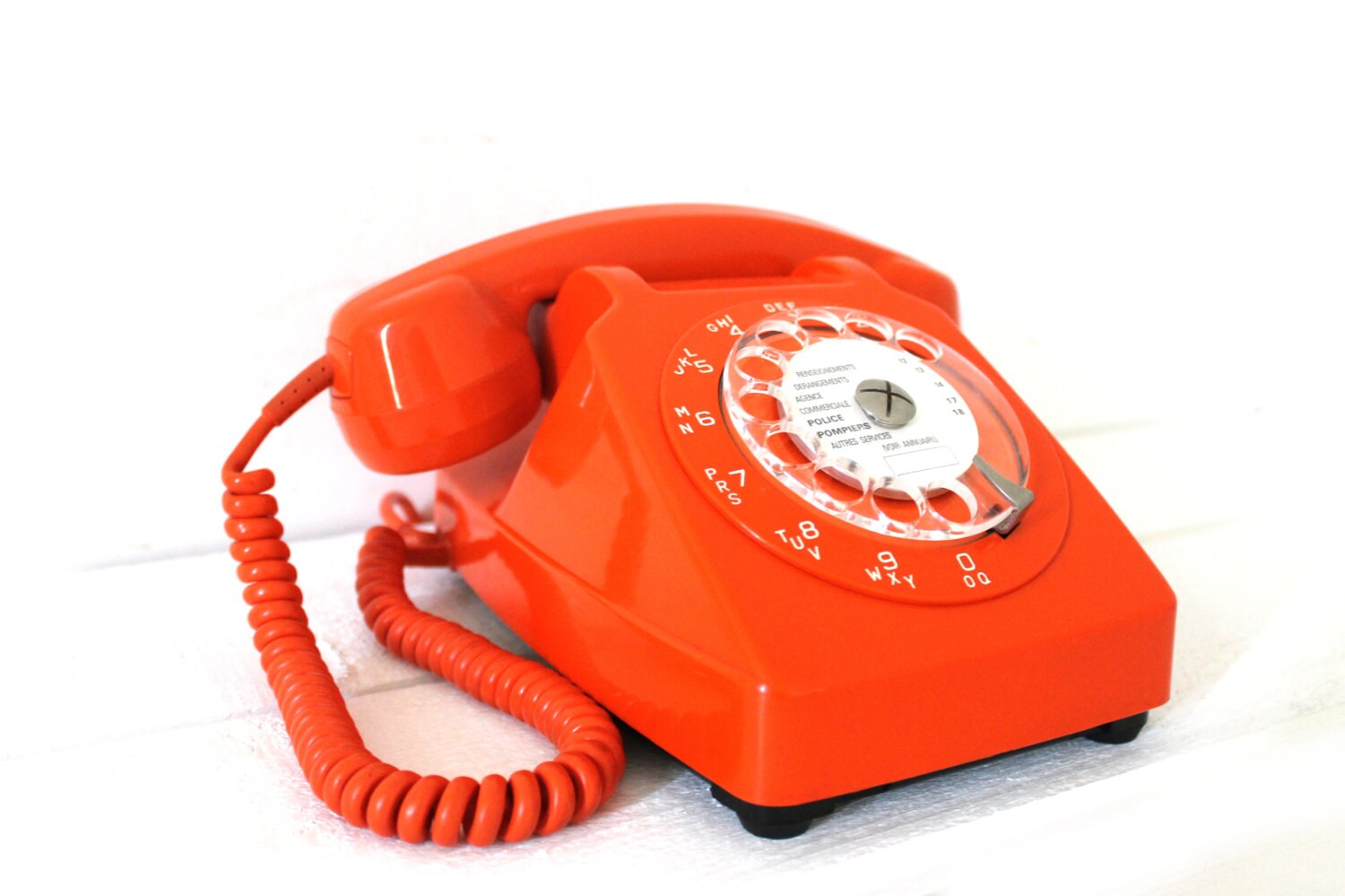 Original Vintage Français téléphone Orange années par MonsieurLouis
