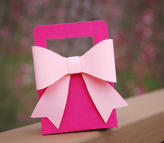 Items similar to Wedding Baby Shower Pretty Bow Favor Box Goodie Bag ...
