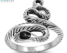 Popular items for silver snake ring on Etsy