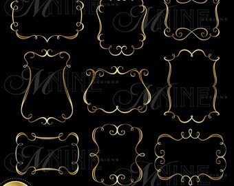 BRONZE VICTORIAN Design Elements Digital Clipart by MNINEDESIGNS