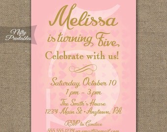 5 year old invite | Etsy