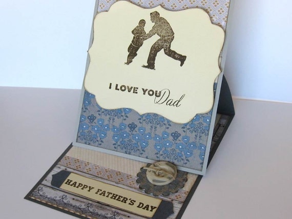 Father's Day card 3D Pop Up card paper handmade greeting