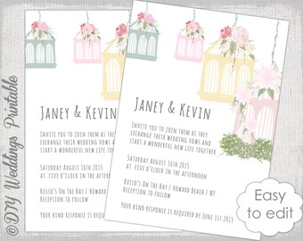 Wedding Invitation Templates Printable by diyweddingsprintable