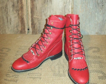 Popular items for lace up ropers on Etsy