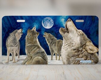 Wolf license plate | Etsy