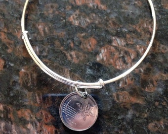Maryland state quarter expandable wire bangle by CoinCutters