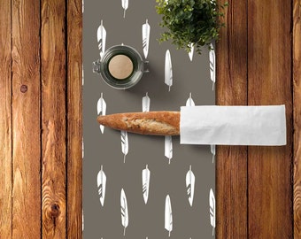 Feather table runner | Etsy