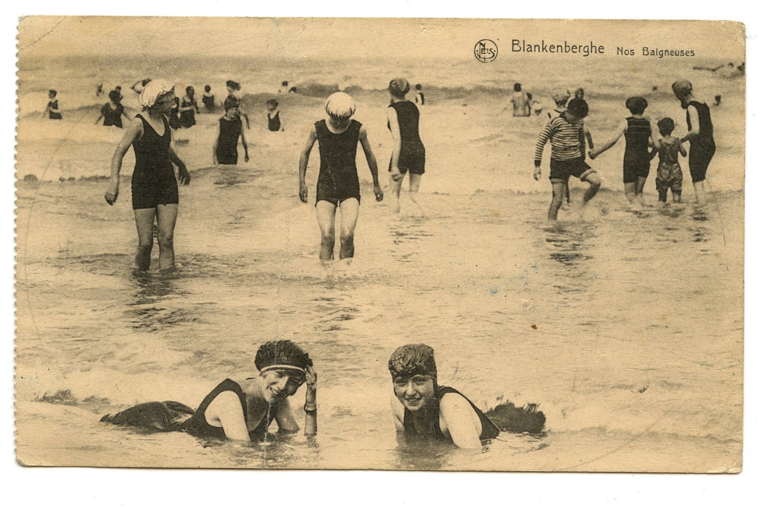 Edwardian Bathing Beauties Vintage Postcard By Auntiegvintage