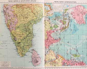 1930s asia map | Etsy