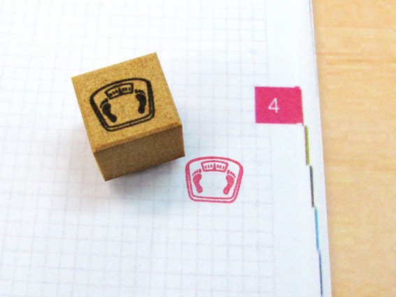 Planner stamps scale stamp weight stamp diet by CoolJapanSTAMP