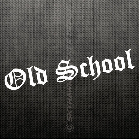 Old School Bumper Sticker Vinyl Decal Retro By Skyhawkstickerdepot