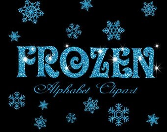 Frozen Alphabet - Frozen Clip art - Frozen Glitter Alphabet Clipart ...