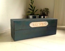 Popular items for rustic recipe box on Etsy