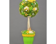 Popular items for flower topiary on Etsy