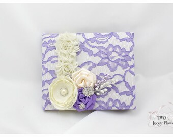 Lavender guest book | Etsy