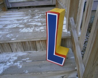 Marquee Letter - Reclaimed Vintage Metal Wall Letter - L - Industrial ...