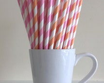 Popular items for peach paper straws on Etsy