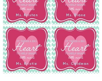 Teacher Valentine Coasters, Teacher Quotes, It Takes a Big Heart to ...