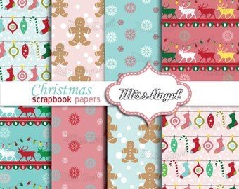 Christmas Borders Red Green Digital Christmas by MissAngelClipArt