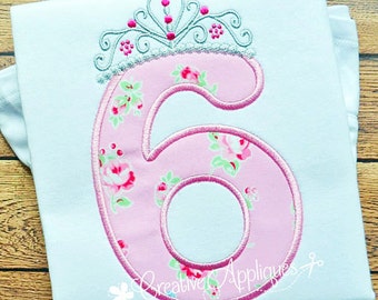 Bow Number 7 Seven Seventh Birthday Applique by Creativeapplique