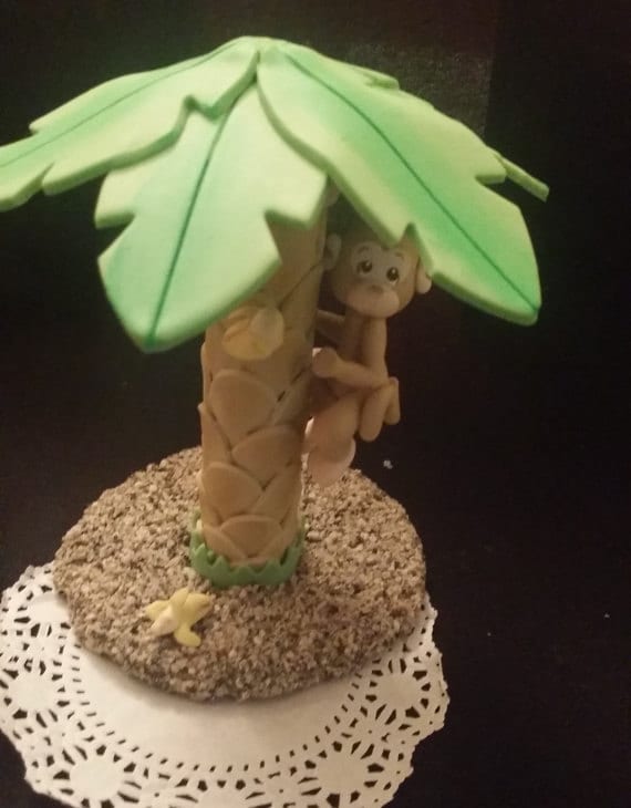 Jungle Safari Animal Cake Topper Palm Tree by PartyFavorsMiami