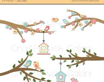 Unique bird digital clipart related items | Etsy