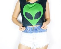 Popular items for alien crop top on Etsy