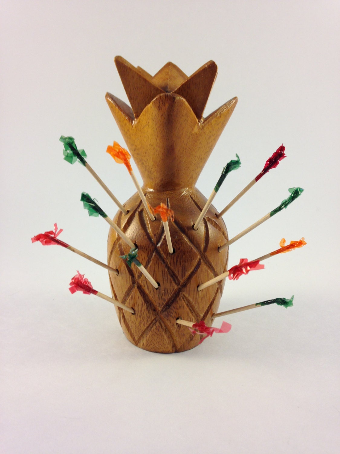 Vintage Hand Carved Wood Pineapple Toothpick Appetizer Holder – Haute Juice