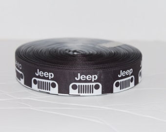 Jeep 7/8" Grosgrain Ribbon, 3yards-7 yard length available black