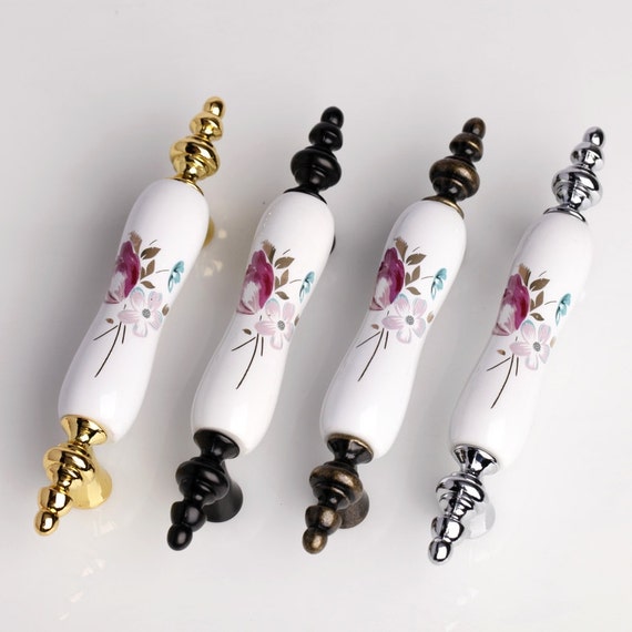 Ceramic Kitchen Cabinet Pulls Handles/ Dresser Drawer Pulls