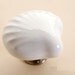 Large Drawer Knobs Shell Dresser Knobs Pulls White Ceramic