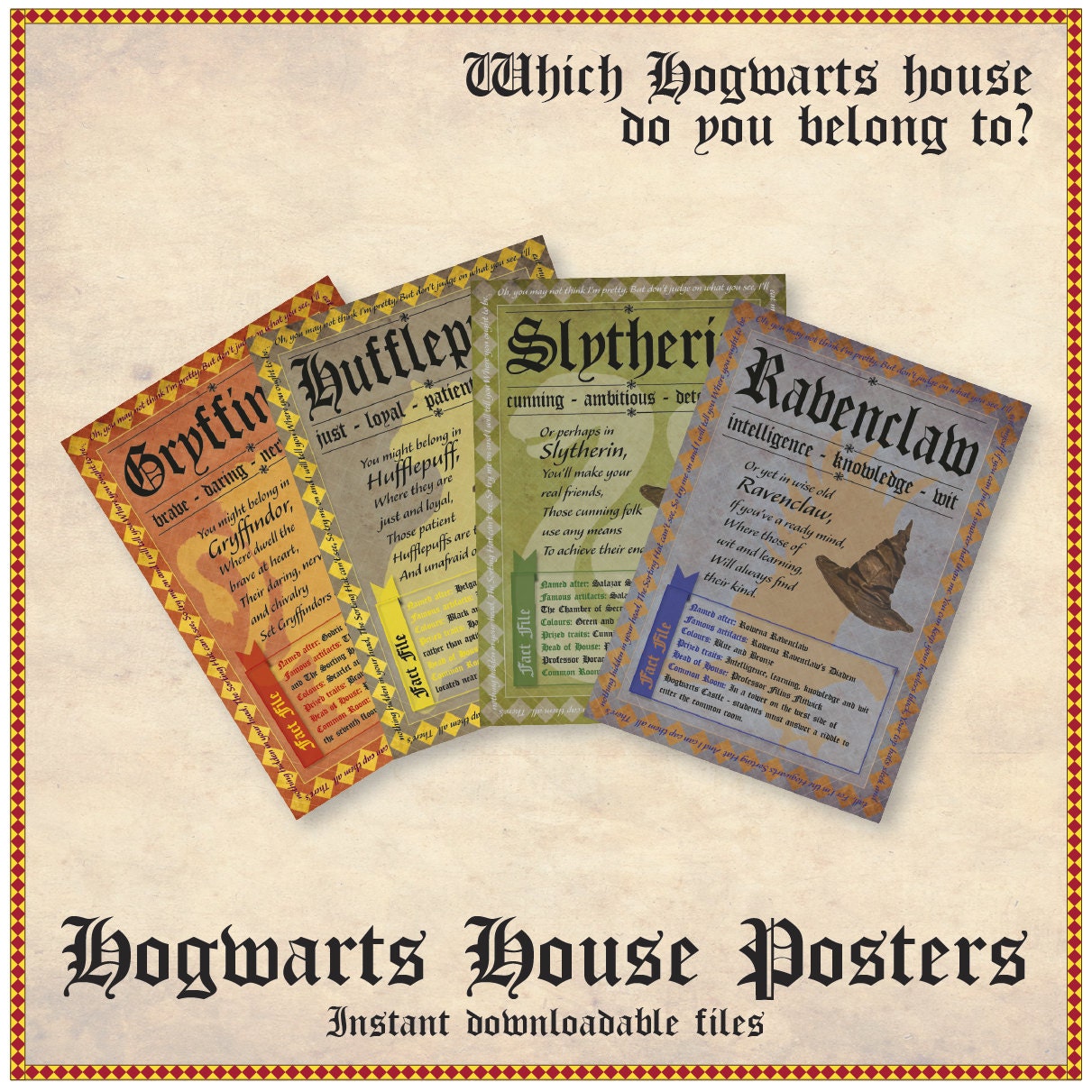 Hogwarts House Posters