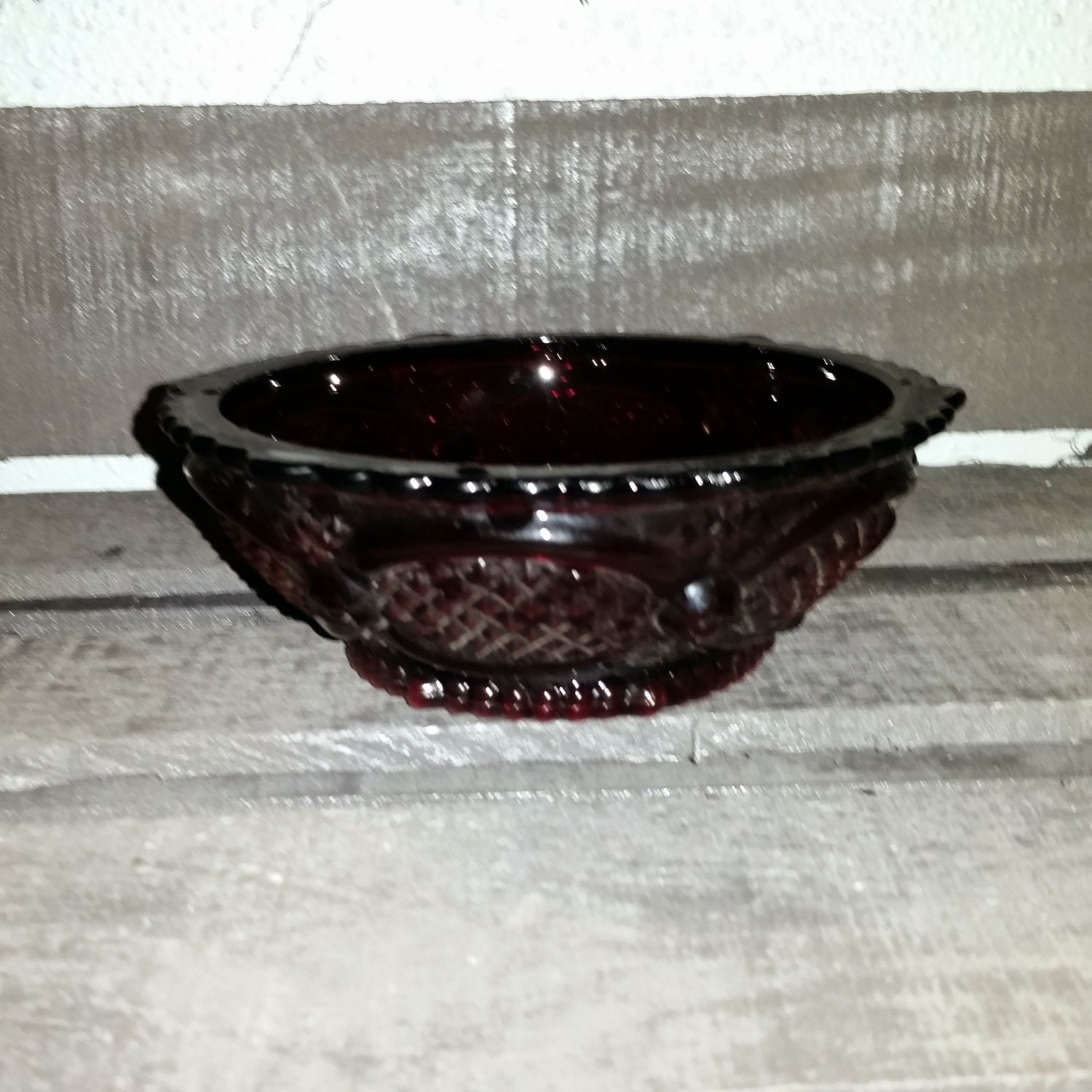 Ruby Red Avon Cape Cod Pattern Holiday Serving Bowl Dish – Haute Juice