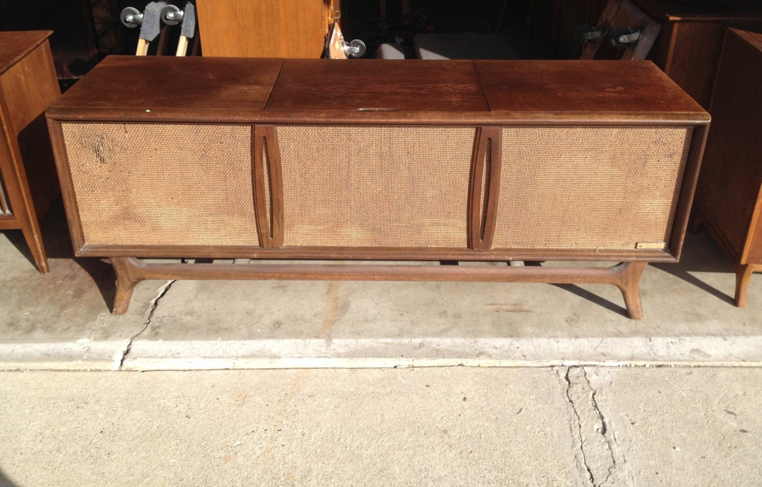 Mid Century Modern Stereo Console FOR PARTS ONLY/ Mid Century stereo ...