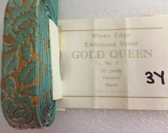 Gold edge ribbon | Etsy