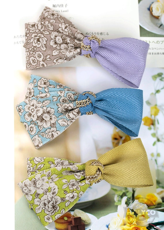 Wild flowers Printed Linen Fabric Ribbon / 1 25mm